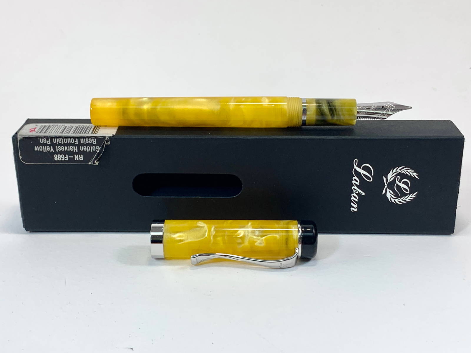 Laban Golden Harvest Yellow And Chrome Unused Fountain Pen W/box Auction