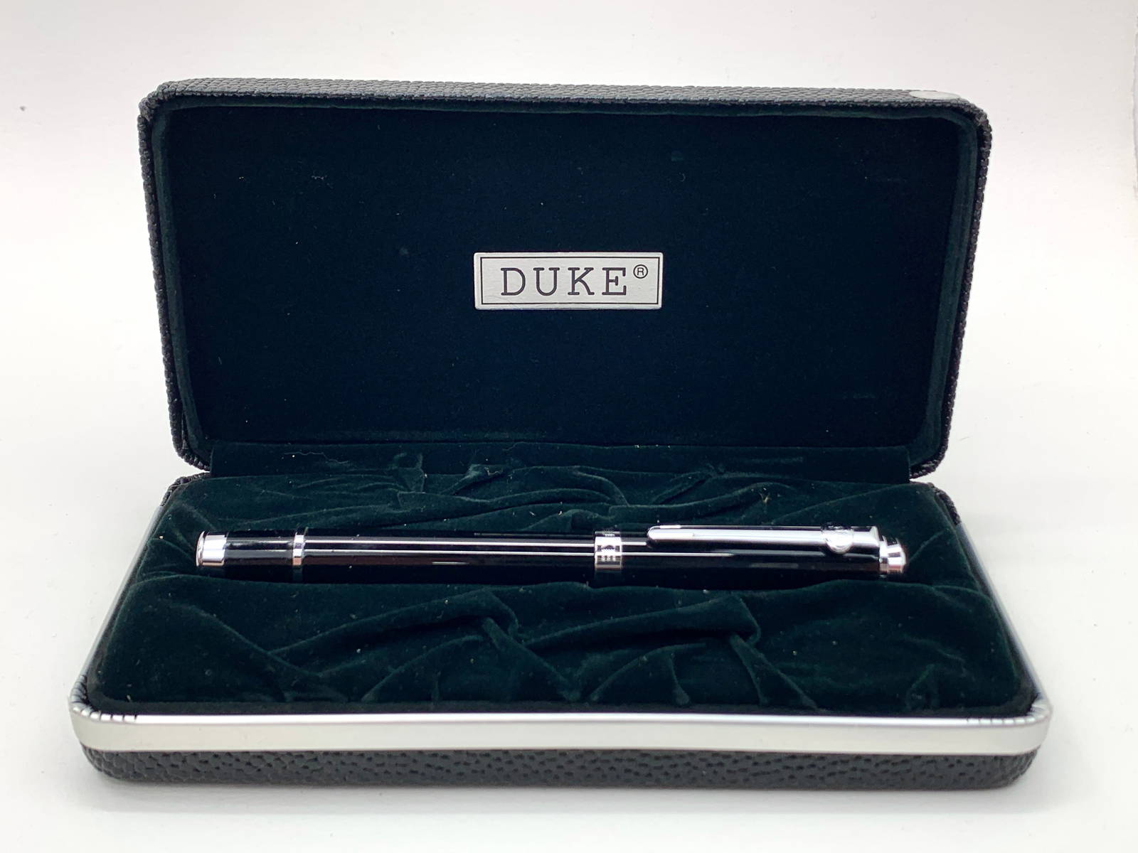 Unused Duke Germany 116 Black And Chrome Fountain Pen Mib Auction
