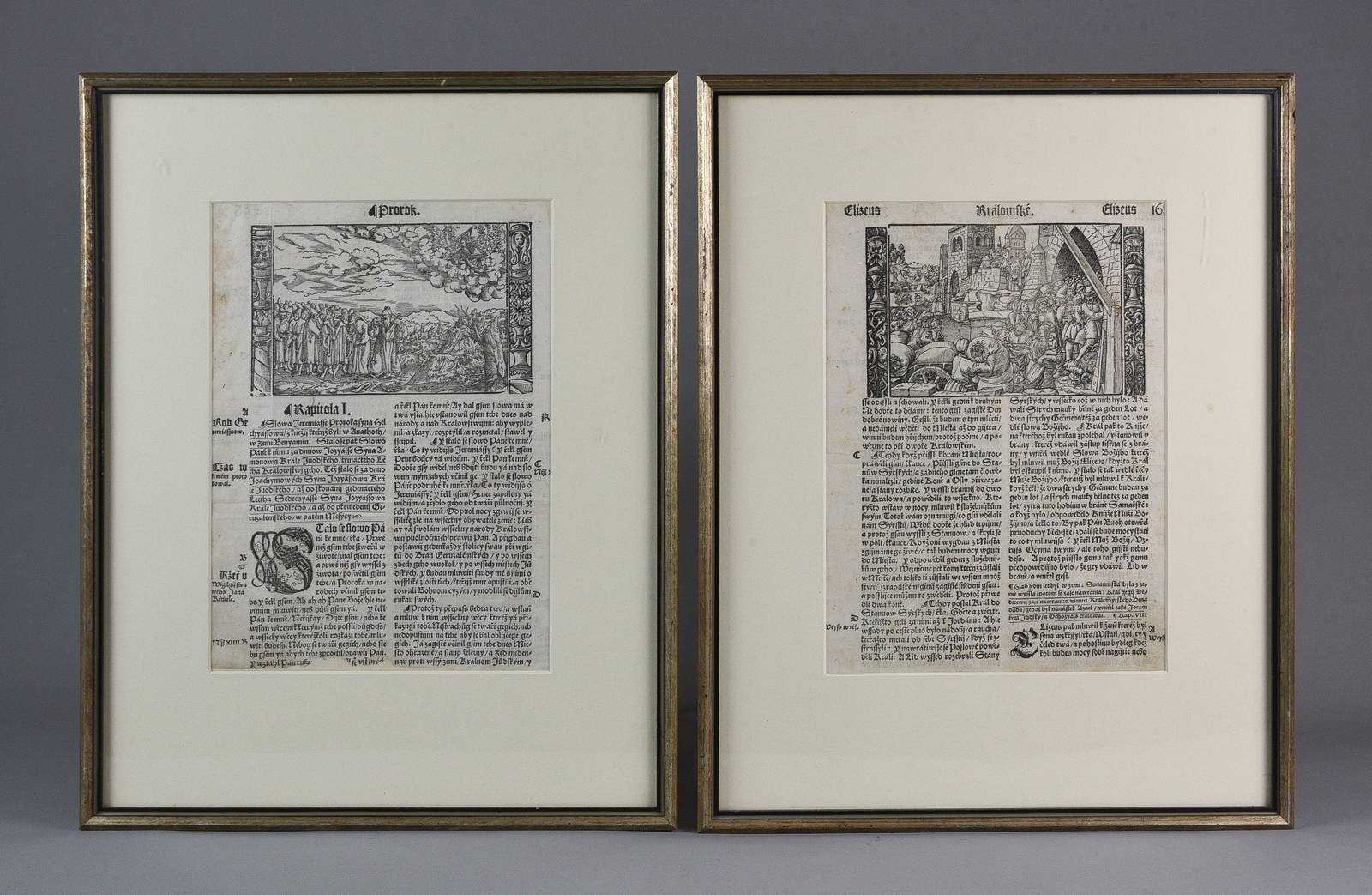 Two 17thc German Bible Leaves Auction