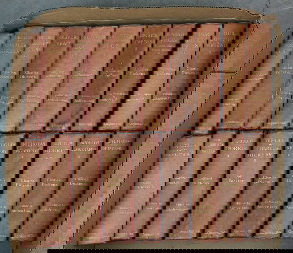 Charles Dickens Book Set Gadshill Edition C.1890s