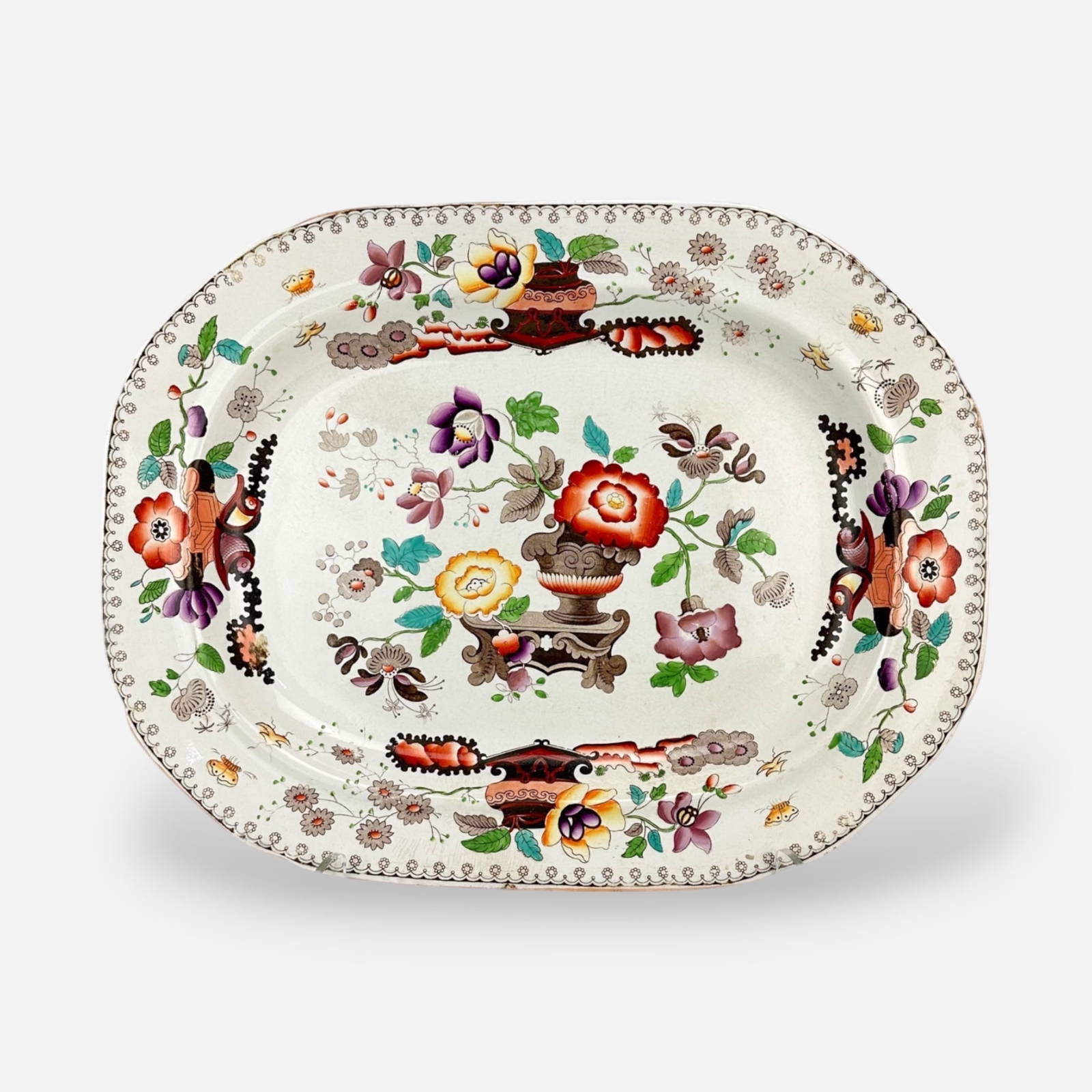 Large 20" Antique Ironstone Pottery Serving Platter By Carey Anchor ...