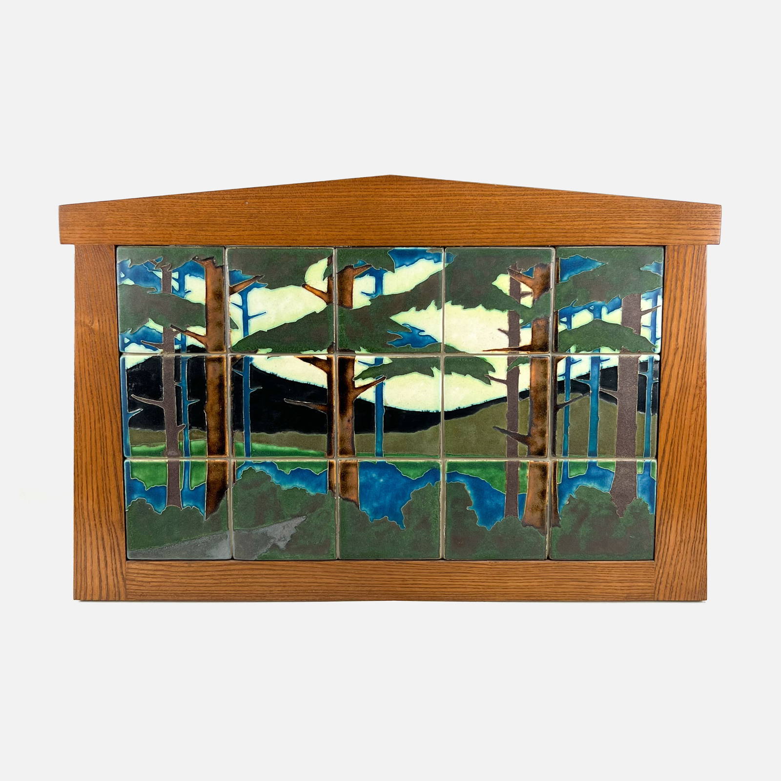 Contemporary Motawi Tileworks Arts & Crafts Summer Pine Landscape Mural ...