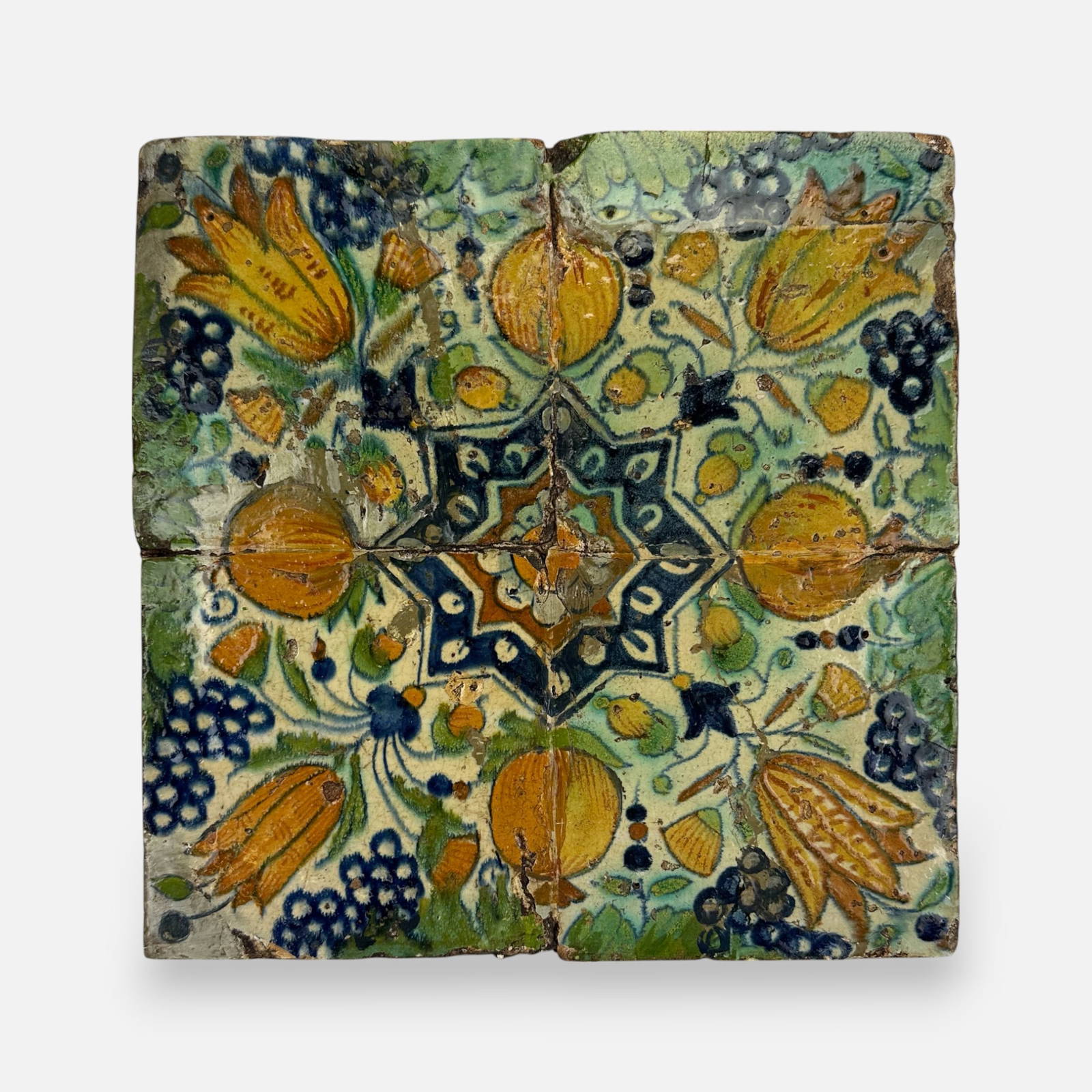 17thc Holland Star Tin Glazed Dutch Earthenware Four Tile Field - Jul ...