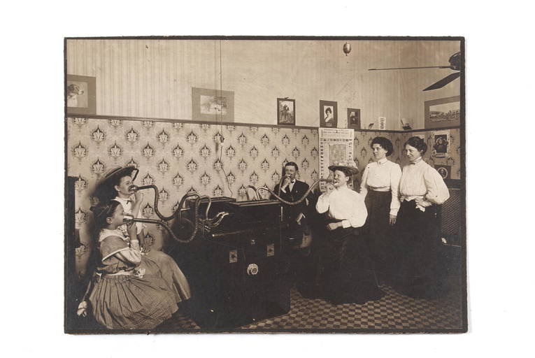 American Photograph Of A Late Laughing Gas Party