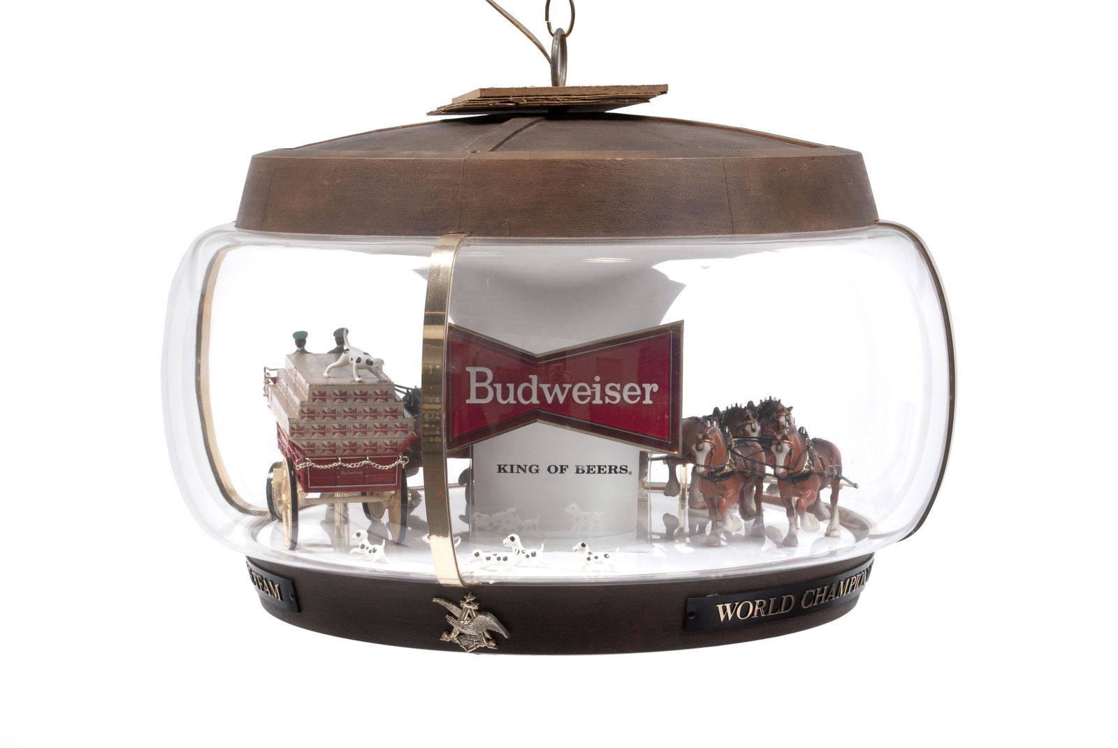 Budweiser Clydesdale Carousel Motion Sign Hanging Light