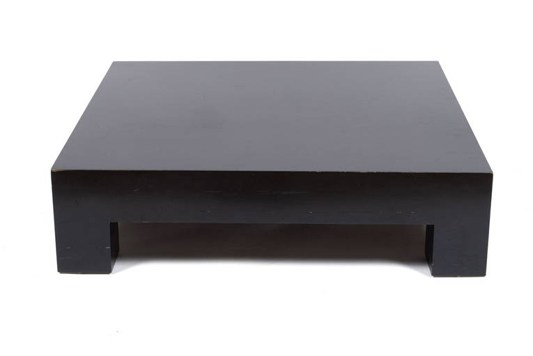 Mid Century Low Black Coffee Table