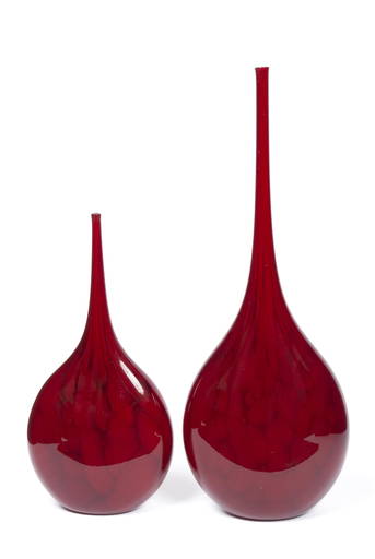 Two Pieces Sam Stang (american, B. 1959) Art Glass