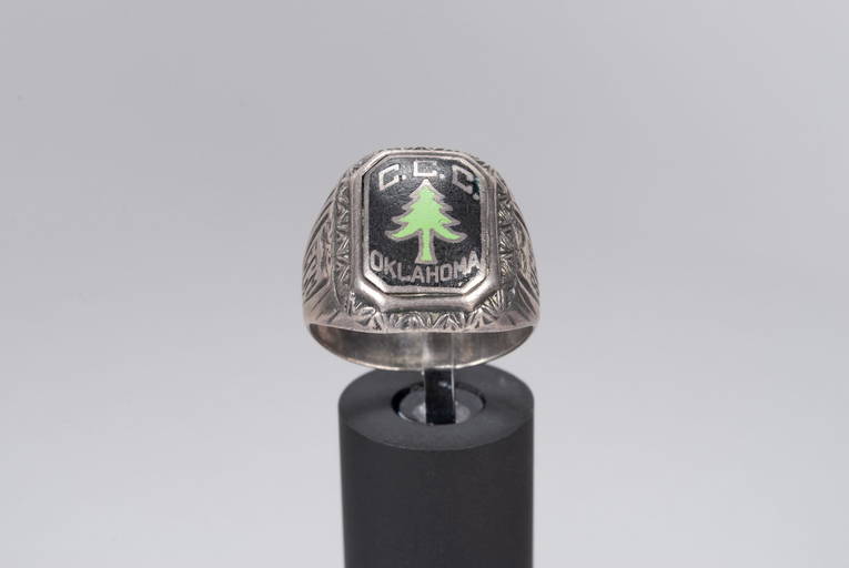 Civilian Conservation Corps Enameled Sterling Ring