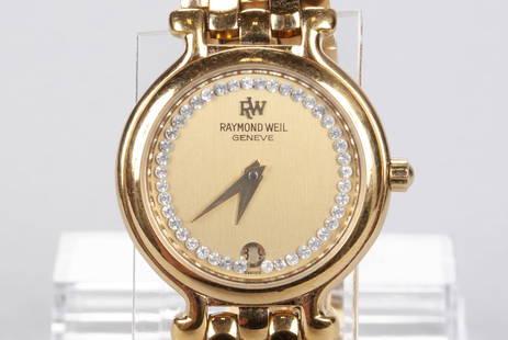 Vintage Raymond Weil Champs Elysees 18k Gold Watch