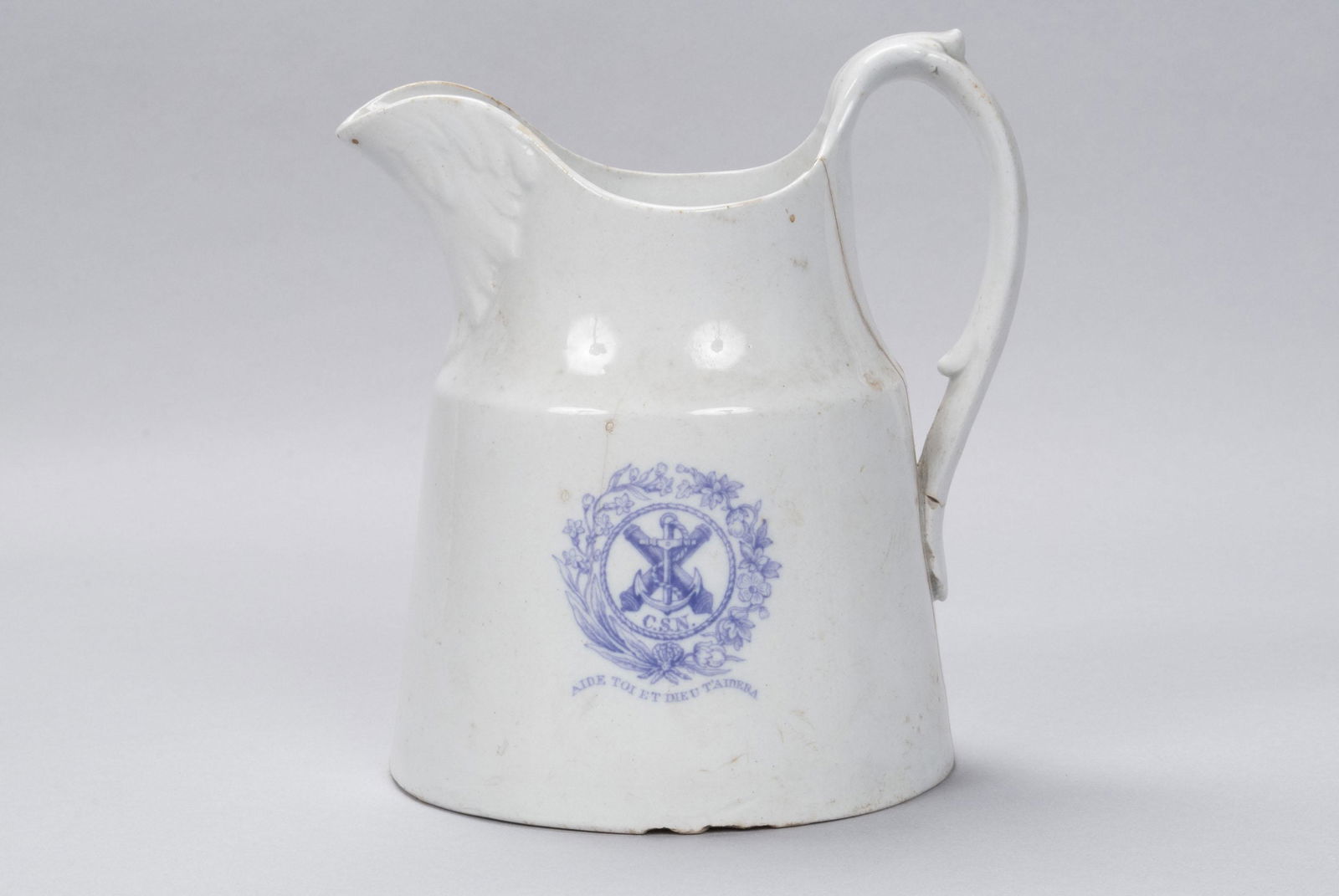 Confederate Ironstone Burslem Pitcher