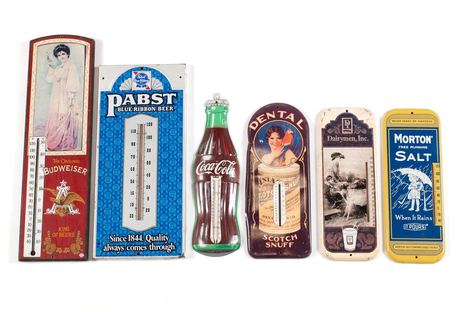 Collection Of Six Advertising Thermometers And Signs