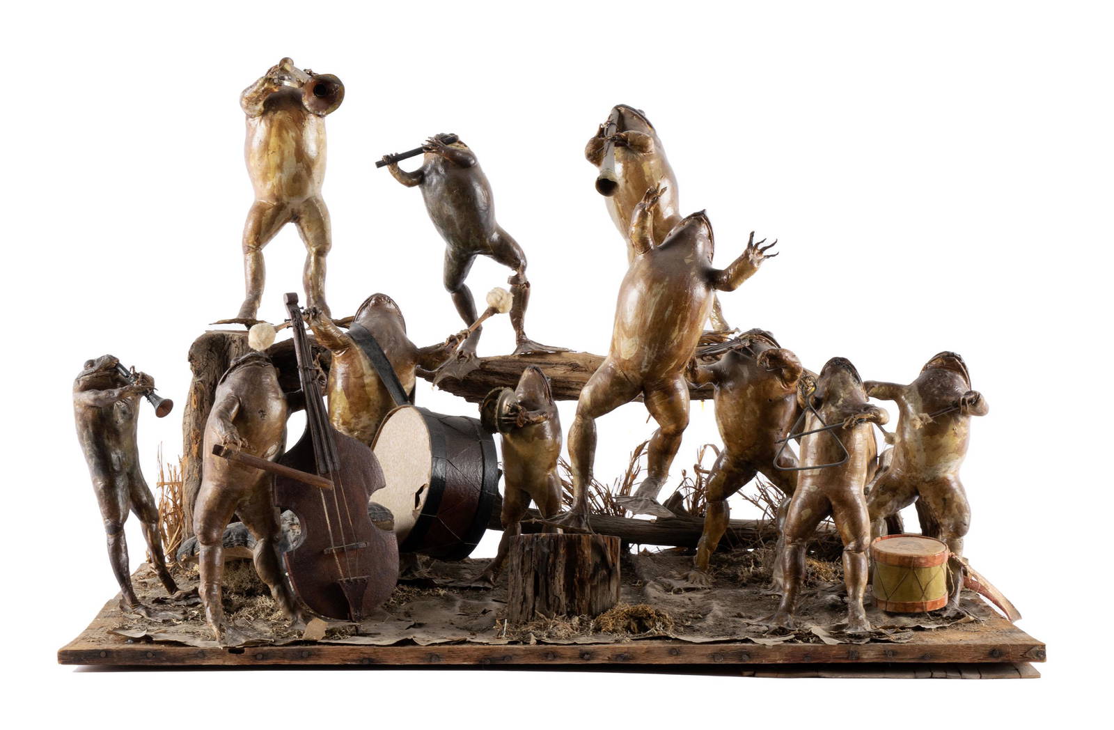 Taxidermy Ensemble Of A Frog Band Auction