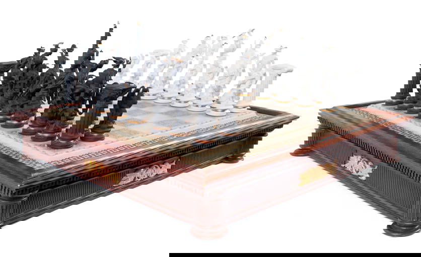 'chess Set Of The Gods' By Stuart Mark Feldman For The Franklin Mint