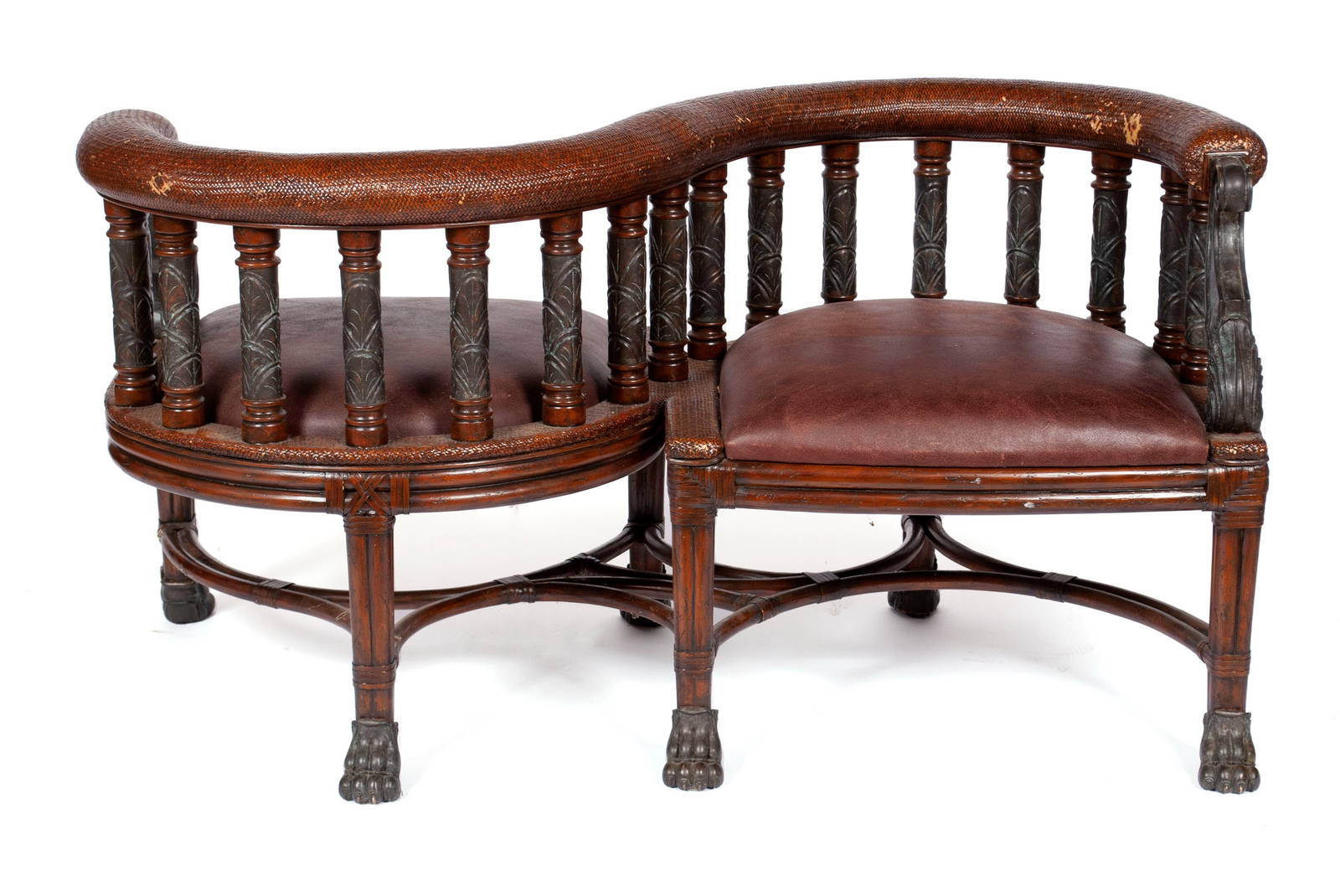 Maitland-smith Tete-a-tete Courting Bench Auction