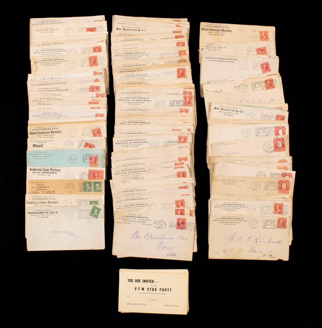 Collection Of St. Louis World's Fair Cancellation Envelopes Of St ...