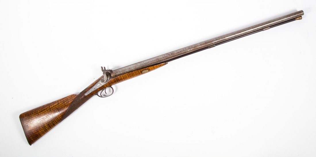 English Double Barreled Hunting Rifle, Around 1860