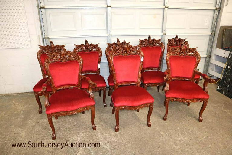 Fantastic 8 Mahogany Federal Style Eagle Chairs
