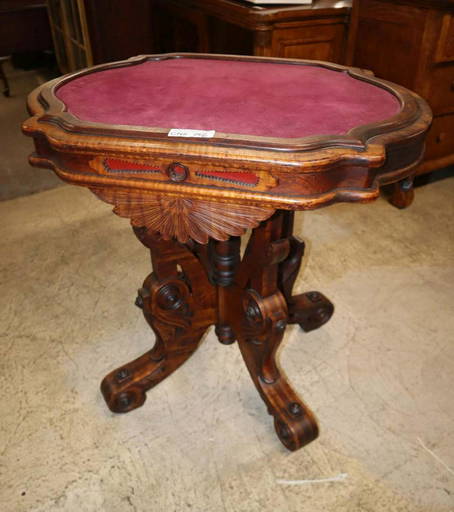 Antique walnut turtle top Vict felt top table - Oct 17, 2021 | South ...