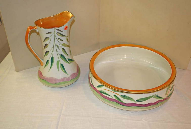 Semi antique 2pc Solian ware pitcher and bowl (#0248) on Jul 17, 2022 ...