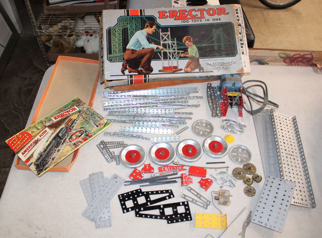 Vintage Ac Gilbert And Company Erector Set In Box (partial)