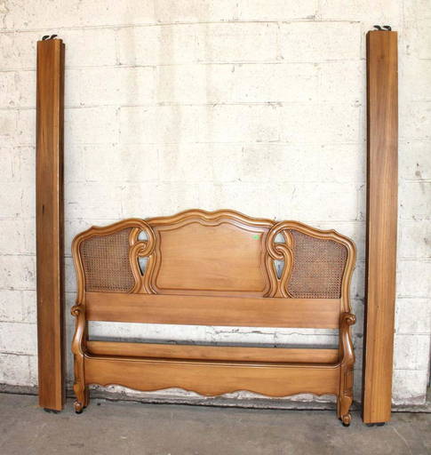 Vintage French Style Full Size Bed With Rails