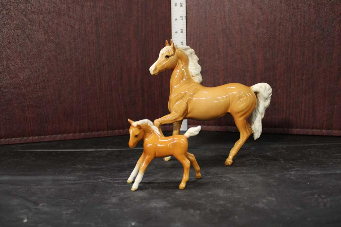 Vintage Beswick England porcelain horses a mare and her colt (#0387) on ...