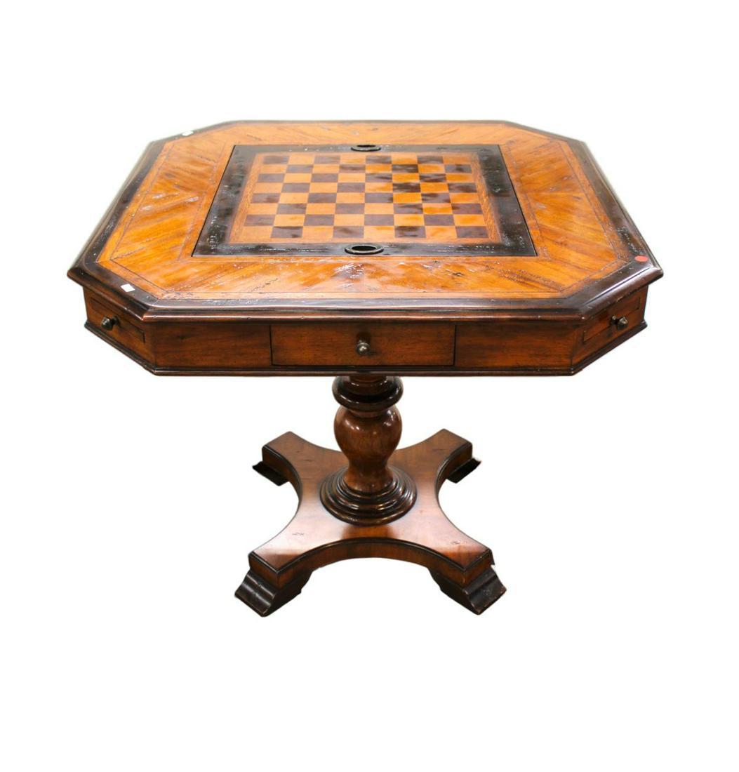 Theodore Alexander Game Table, Exotic Rosewood And Other Woods, Flip ...