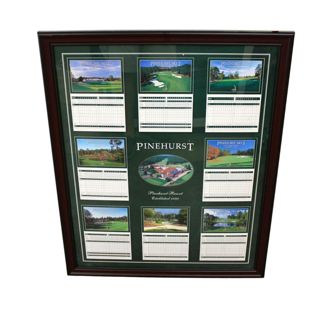 Pinehurst Golf Course Score Card Display Print, 23"w X 33"h Auction