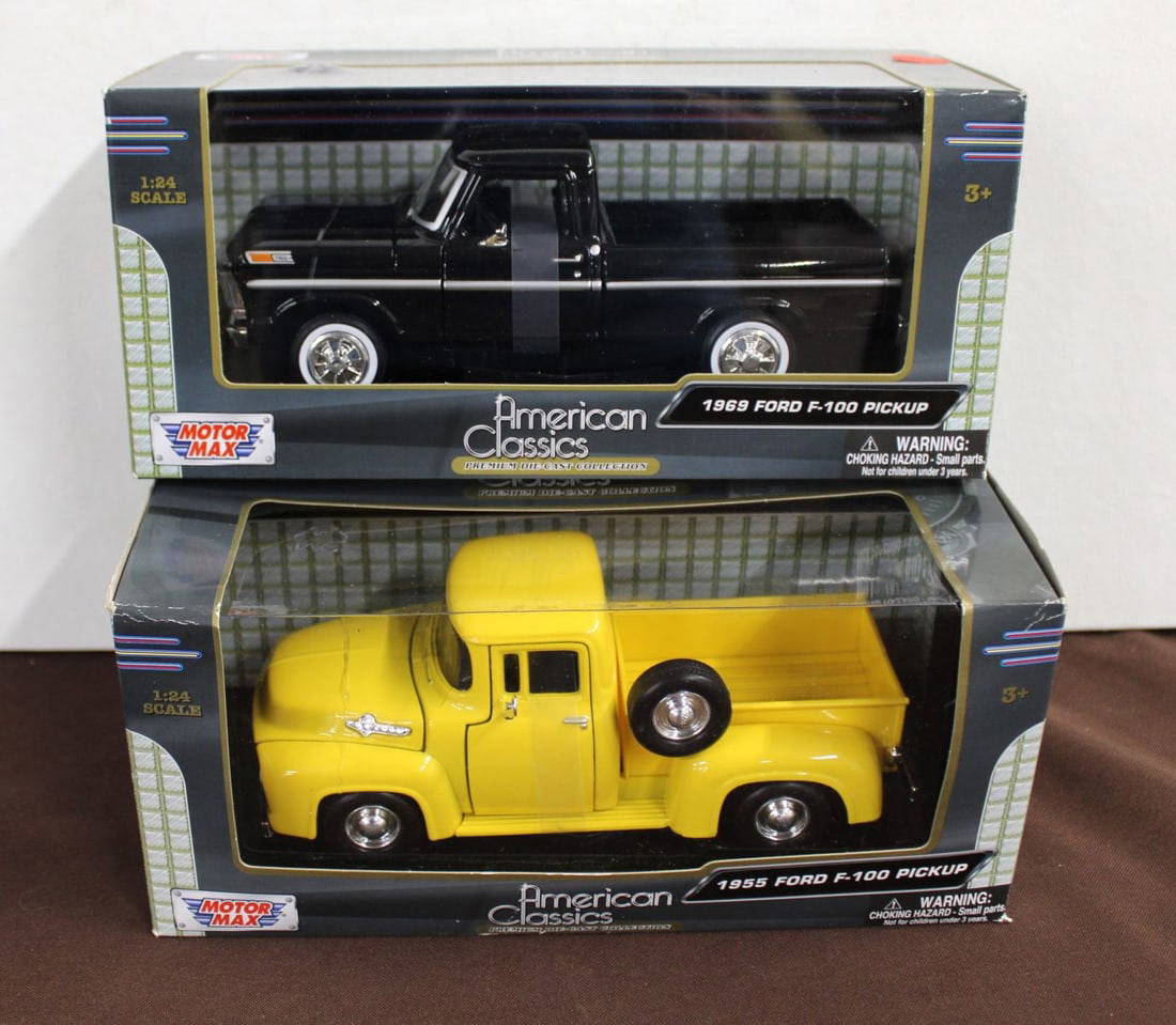 2 Die Cast Pick Up Trucks: Motor Max American Classic 1969 Ford F150 ...