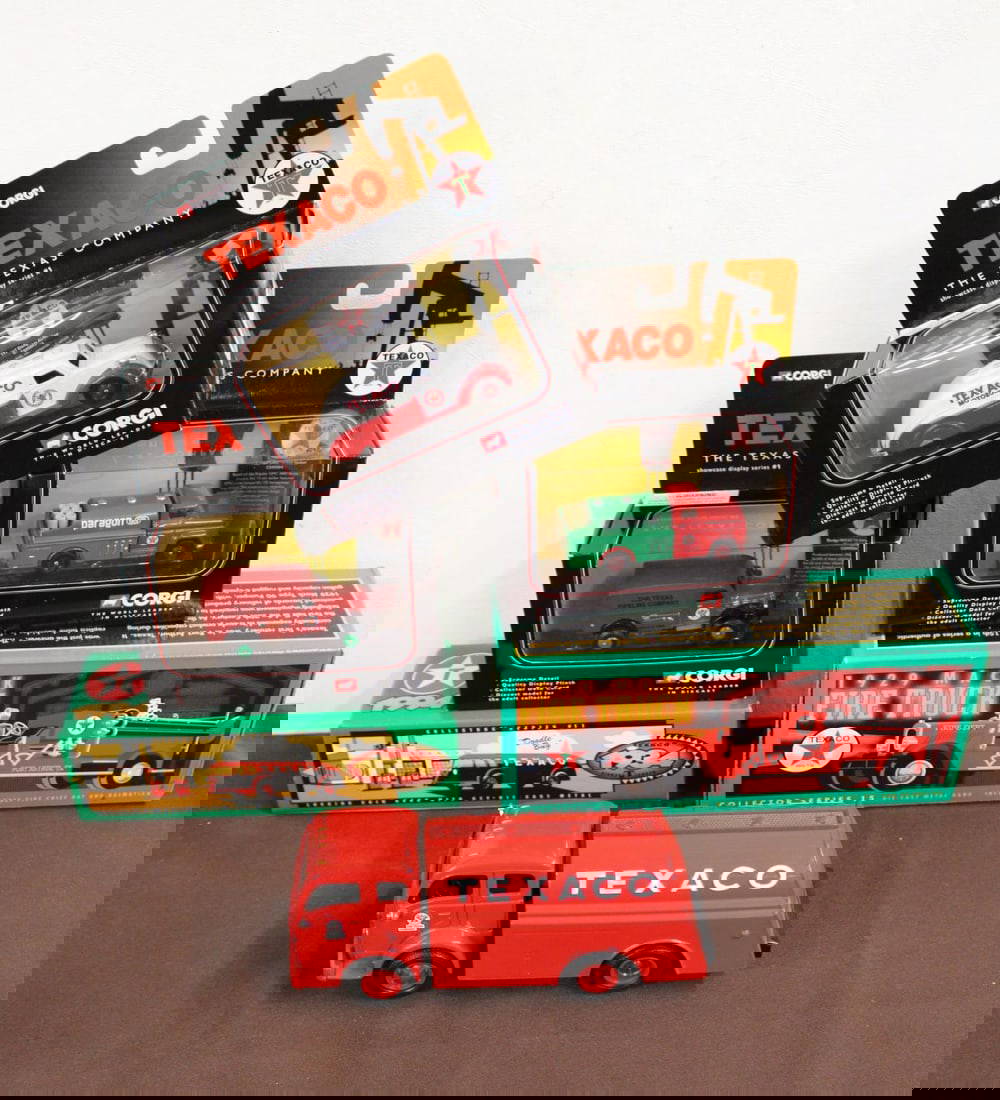 6 Texaco Die Cast Trucks: (3) Corgi, (3) Ertl, 5 Like New In Boxes And 1 Out Of Box Auction