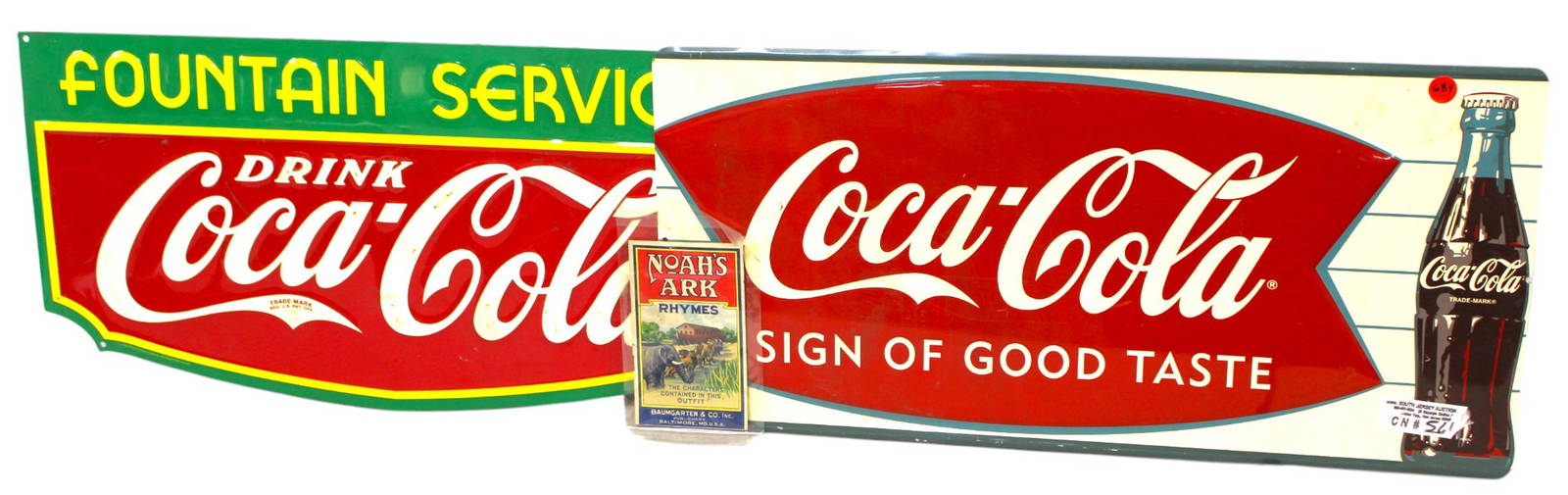 3 Advertisement: Coca Cola, Noah's Arc Rhyme Book Auction