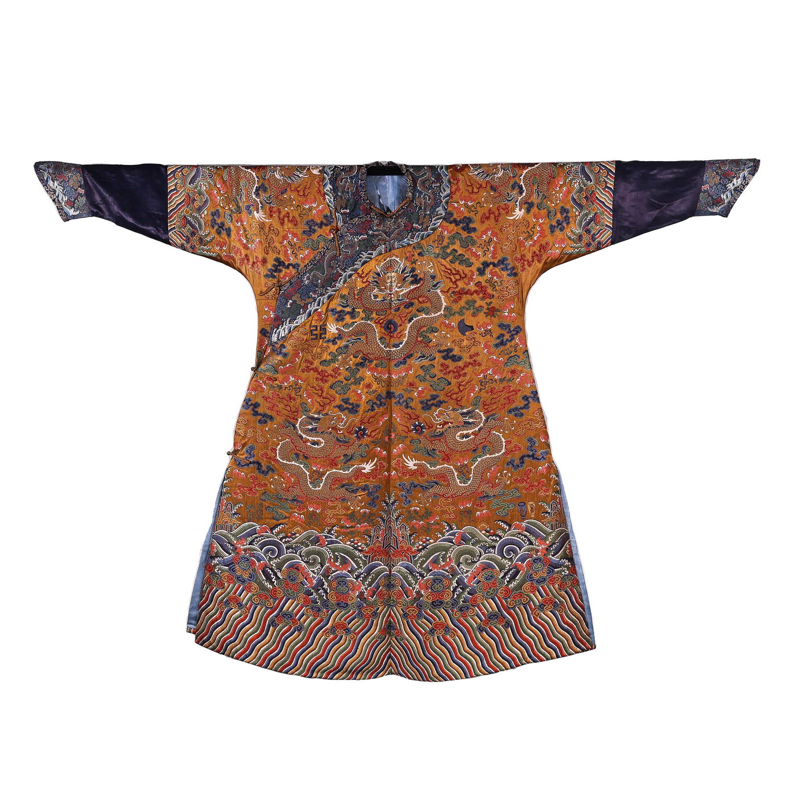 Chinese Qing Dynasty Tapestry Dragon Robe Auction