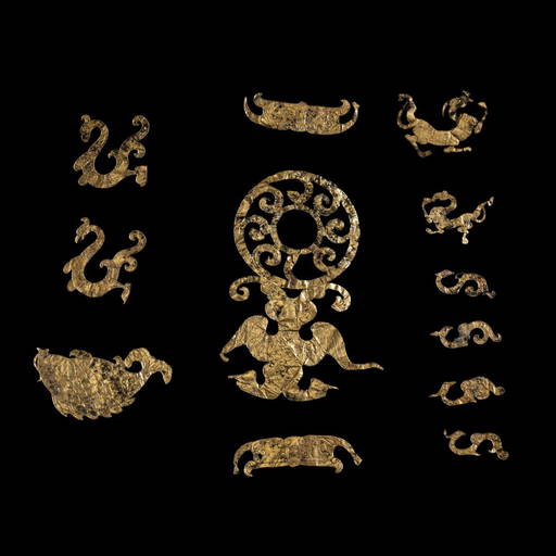 A Set Of Pure Gold Tablets From The Warring States Period In China