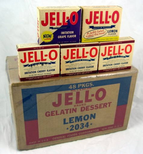 Early Jell O Gelatine Box & Nos 1940's Jello