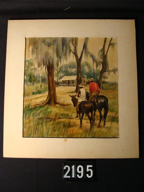 2195: Original Water Color Fred Ray Western