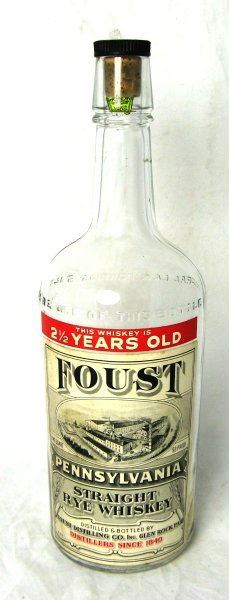 316: 1937 Foust Straight Rye Whiskey Bottle - Dec 06, 2008 | Classic ...