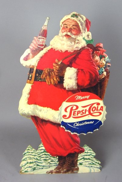 342: Early Pepsi-Cola Christmas Stand Up Display