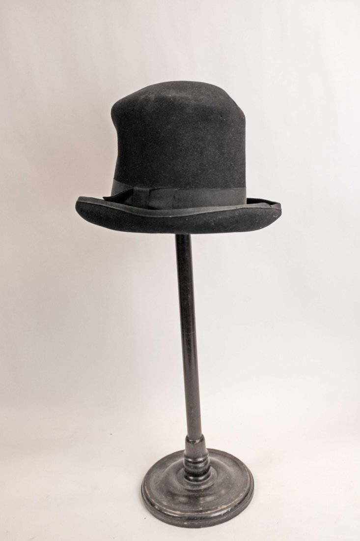 Victorian High Crown Derby Bowler Hat, 1890s Auction