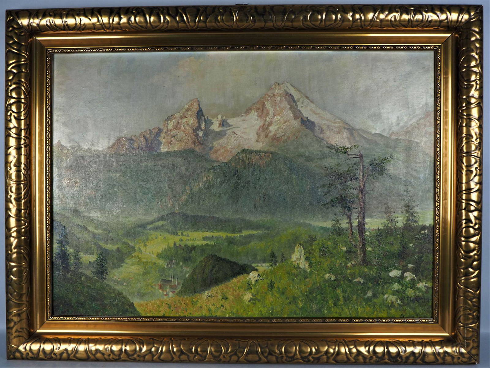 Walter Thamm (1885 - 1938) - View Over Berchtesgaden To The Watzmann ...