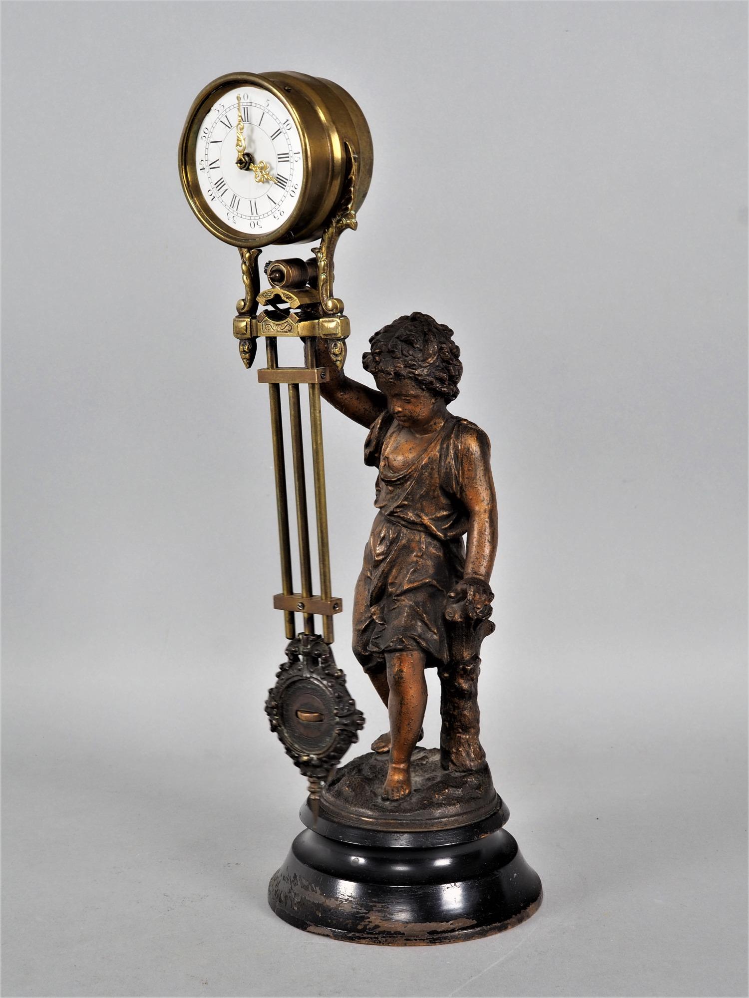 Figures Swing Pendulum Clock, France Around 1880 Auction