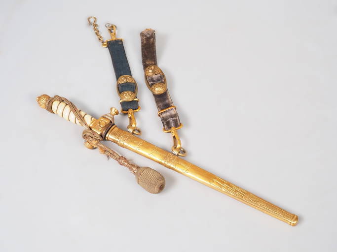 Imperial Naval Dagger For Officers, With Portepee And Hanger