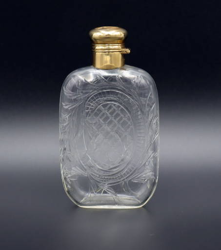 14k Gold Mounted Flask Gorham Hallmark
