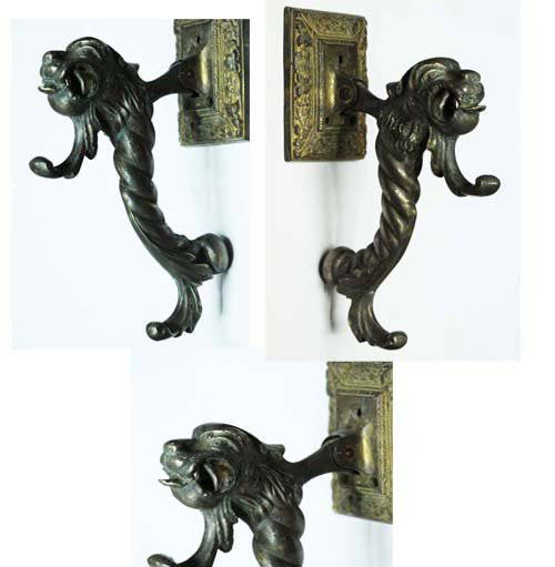 Old bronze monster head myth animal 1 door knocker (#0014) on Nov 18 ...