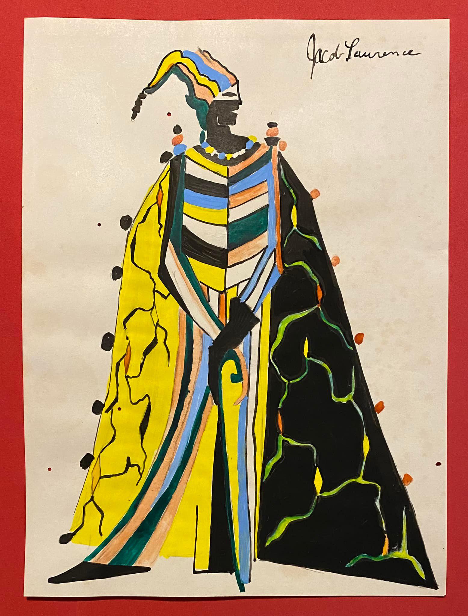 Jacob Lawrence Drawing (in The Style Of)