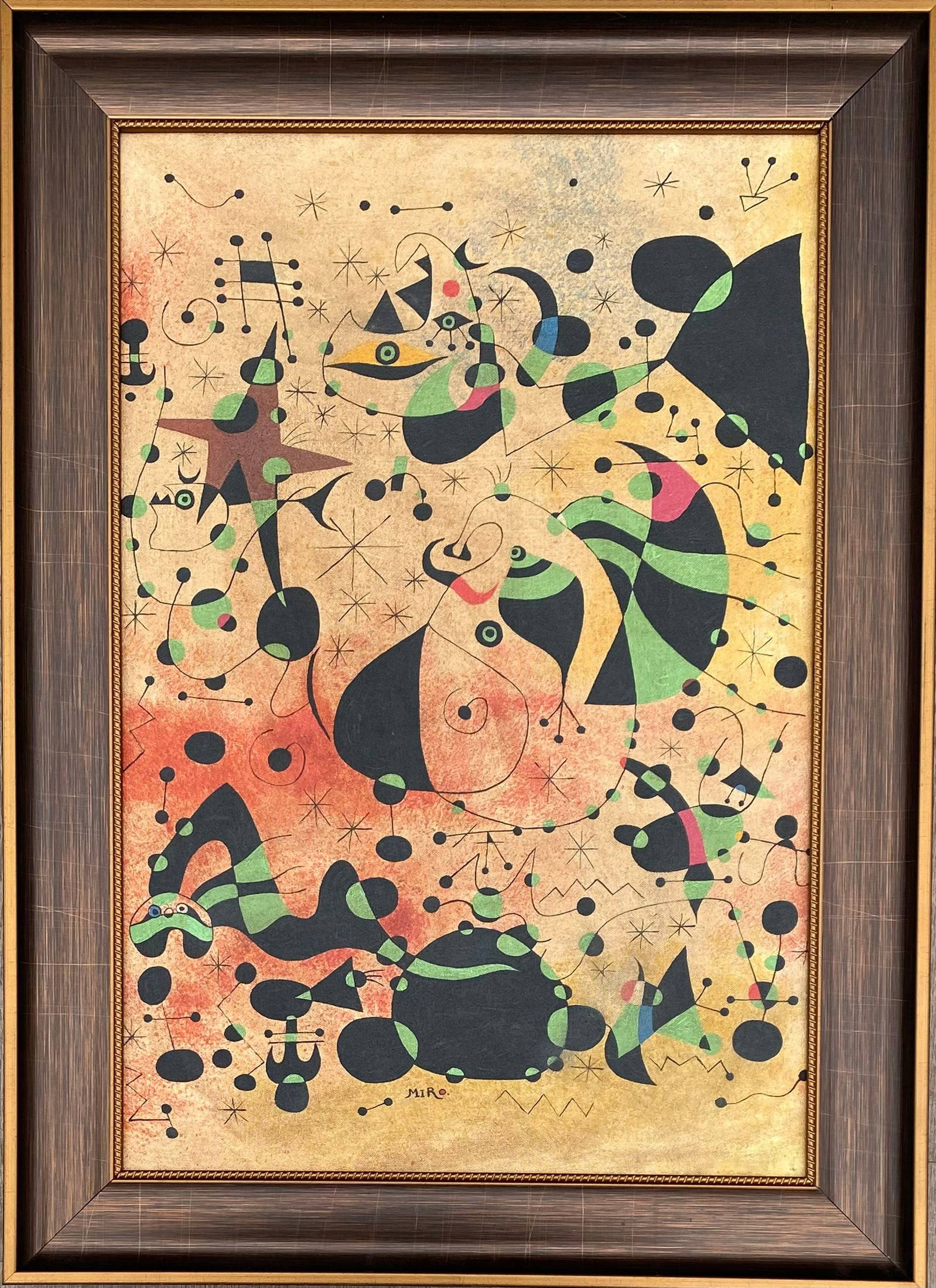 Joan Miro (oil On Canvas) In The Style Of Auction