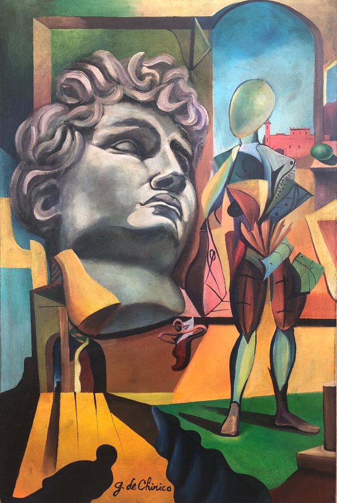 Giorgio De Chirico (oil On Canvas Painting) 15.5 X 23.5 Inches In The ...
