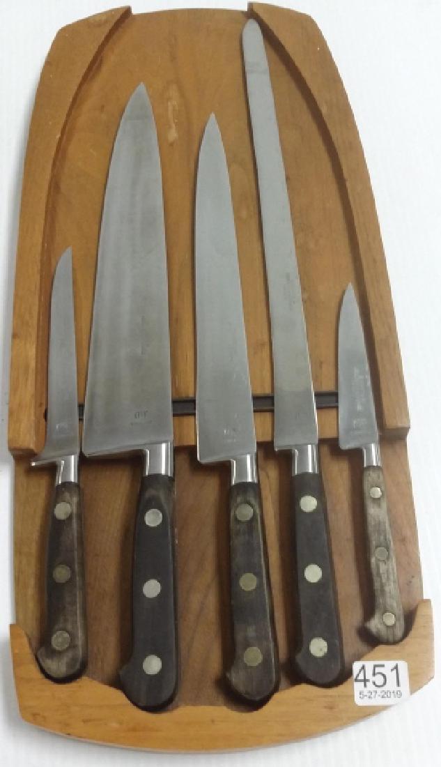 Set Of 5 Sabatier Abercrombie & Fitch Co. France Knife
