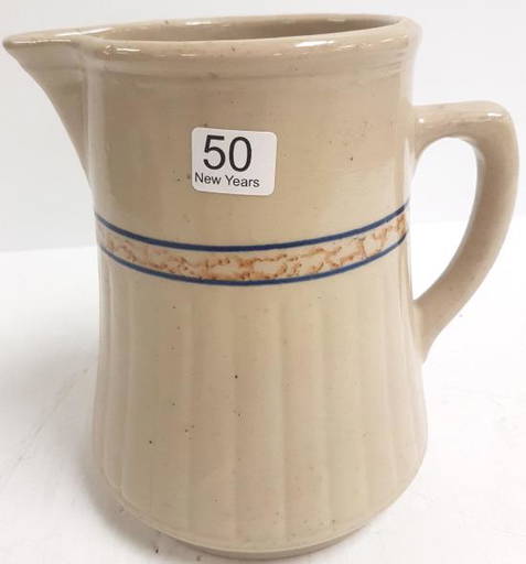 Red Wing Sponge Band Pitcher 7 3/4" High