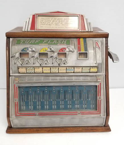 Grotchen 1 cent gumball "Turf Flash" horse racing trade stimulator ...
