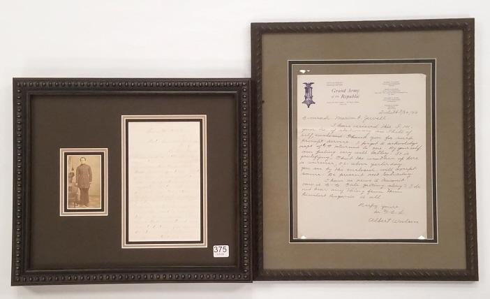 Civil War Soldier's Letter With Cdv Photo & Framed G.a.r. Minnesota Letter